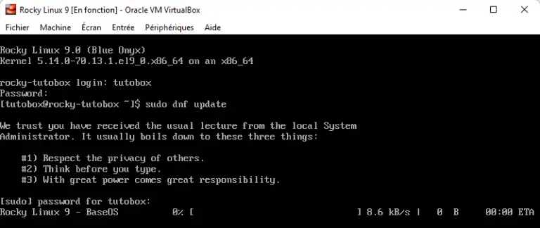 Rocky Linux 9 : tutoriel d'installation pas à pas